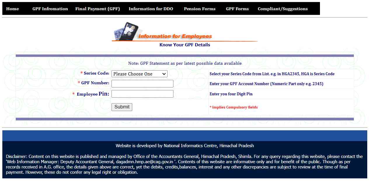Himkosh Salary Statement: e Pension, GPF Statement Download